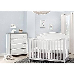 Sorelle Furniture Berkley Baby Dresser – Dresser for Nursery, Kids Bedroom Furniture, Dresser Drawers, Nightstand for Child’s Room with Drawers, Nursery Furniture for Infant-White