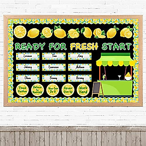 45 Pcs Lemon Cutouts for Summer Bulletin Board Lemon Accents Back to School Classroom Decorations
