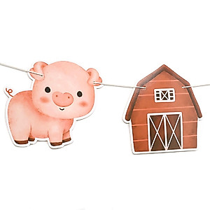welcome baby Farm Animals Birthday Banner,Farm Animals Themed Birthday Baby Shower Party Decoration.Barnyard Party Decorations, Farm Animal Decorations for Baby Shower Birthday Party.