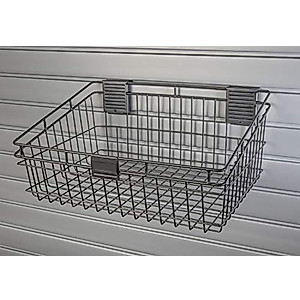 HandiWall Deluxe Accessory Kit with 46 Locking Bracket Hooks, Shelves, and Baskets for Slatwall Panels