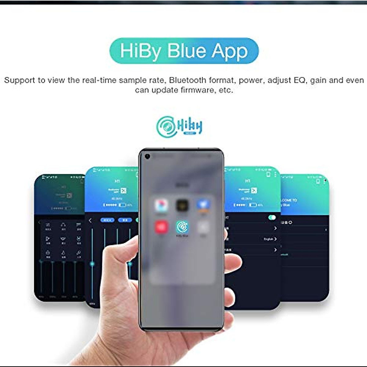 HIDIZS H1 Neckband Sports Bluetooth HiFi Earphones, Dynamic Driver Bluetooth 5.0 Hi Res Headphones with Detachable Cable 2pin 0.78mm for Android Smartphones and Audio Players (White)