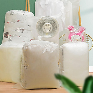 4 Pcs Large Clear Plastic Bags, 40" x 60" Dustproof Large Storage Bags, Moistureproof Giant Extra Luggage Storage Bags for Luggage, Suitcase,Furniture(Include 4 Ribbons)