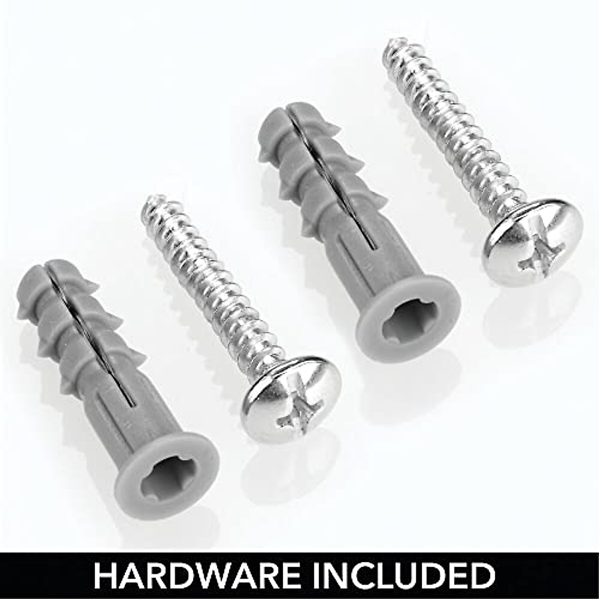 mDesign Metal Wire Wall Mount Entryway Storage Organizer Mail Basket Holder with 3 Hooks, 2 Compartments - for Organizing Letters, Magazines, Keys, Coats, Leashes - Chrome