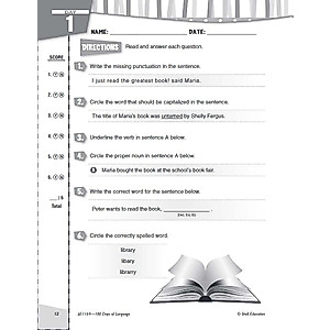 Shell Education 180 Days of Language for Fourth Grade (180 Days of Practice)