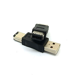 Toptekits Firewire IEEE 1394 6 Pin Male to USB A Male Convertor Jack M/M Adapter
