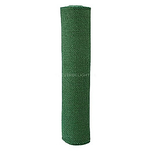 CleverDelights 12" Green Burlap Roll - Finished Edges - 5 Yards - Jute Burlap Fabric