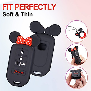 Akkya for Honda Key Fob Cover Keychain Accessories 0216