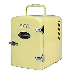 RCA RMIS129-MINT Mini Fridge, Mint, 0.15 cubic feet & RMIS129-YELLOW Mini Fridge, Yellow, 0.3 Cubic Feet