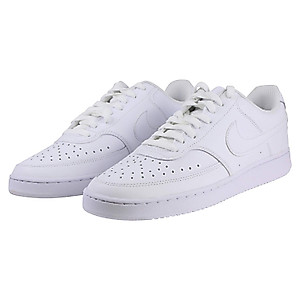 Nike Men's Court Vision Low Sneaker, White/Whiteblack, 10.5