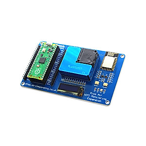 sb components Raspberry Pi Pico with Pico Air WiFi Monitoring Expansion PMSA003 Sensor ESP8266 Module Air Monitor WiFi HAT for Raspberry Pi Pico with inbuilt 0.91" OLED Display
