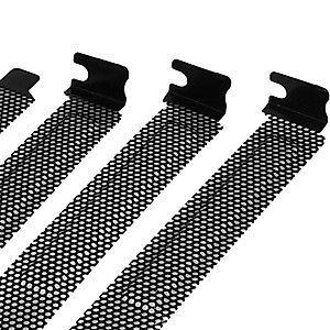 uxcell 5 Pieces PCI Slot Cover Black Hard Steel Dust Filter Blanking Plate with Screws, Vented PCI Slot Cover for Computer Cases