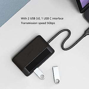 Port Expander USB C Docking Station USB C to HDMI Multiport Adapter with 4K HDMI, 2 USB 3.0 Ports, USB-C Data Ports, 60W PD USB Splitter