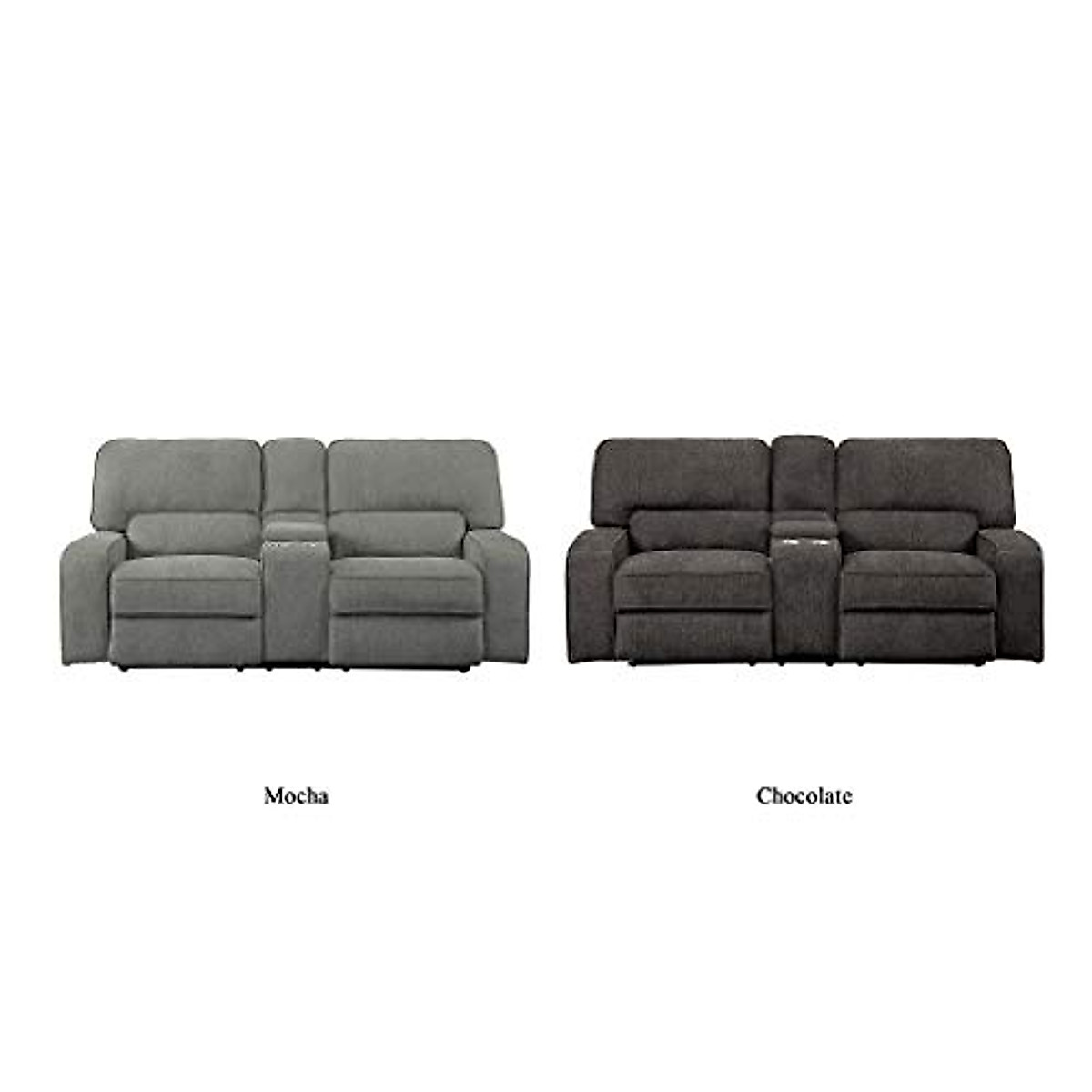 Homelegance Borneo 86" Double Reclining Loveseat (Manual), Chocolate