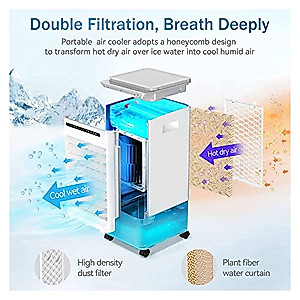 Majnesvon Portable Air Conditioner 8,000 BTU, Compact Home AC Cooling Unit with Dehumidifier & Fan, Complete Window Mount Exhaust Kit, Full-Function LED Remote Control Included, White