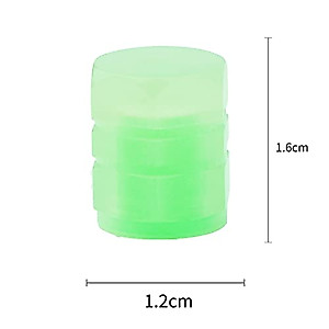 8 Pack Luminous Tire Valve Stem Caps,Fluorescent Car Tire Valve Cap Set, Corrosion Resistant, Universal Stem Covers Glowing Tire Valve Caps for Cars Trucks Motorcycles SUVs and Bikes (Green)