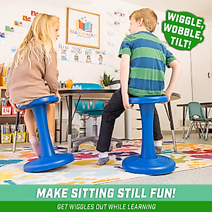 GoSports Wobble Chair - Sensory Stool for Active Kids - ADHD Chair for Classrooms or Home - 18 or 14 Inch Stool