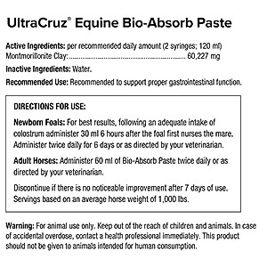 UltraCruz Equine Bio-Absorb Supplement for Horses, 60 ml, Paste (1/4 Day Supply)