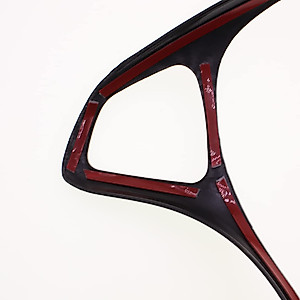 EIDRAN Carbon Fiber Car Steering Wheel Accessories Compatible with Mercedes-Benz C-Class W205 GLC-Class X253