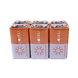 9V Carbon-Zinc Super Heavy-Duty Battery Single Time Use 6F22 Block (6 Batteries)