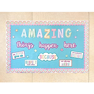 Teacher Created Resources Pastel Pop Rainbows Die-Cut Border Trim, 35 Feet