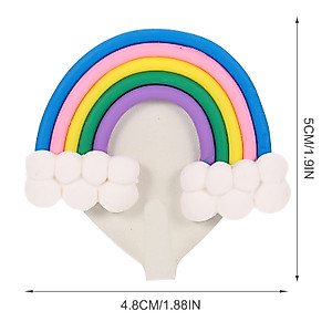 Cabilock 6pcs Cloud Rainbow Hook Heavy Duty Hooks Hat Hooks Coat Hooks Heavy Duty Storage Hooks Hanging Hook for Wall Heavy Duty Wall Hooks Backpack PVC Decorative Wall Key Office