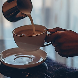 Dicunoy Milk Butter Warmer Pot, 1qt Turkish Coffee Pot, Large Stovetop Melting Boiling Pot with Spout, Cezve Ibrik Briki Greek Arabic Coffee Maker for Chocolate Heating, Camping, 18/8 Stainless Steel