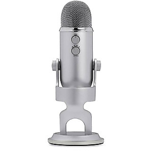 Blue Microphone Yeti USB (Silver) Bundle with TX-100 Headphones, Boom Arm and Pop Filter (4 Items) Microphones