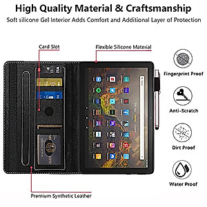 Case for All-New Amazon Kindle Fire 7 (2022 Release-12th Generation), Multi-Angle Smart Stand Cover Auto Sleep/Wake for Amazon Kindle Fire HD 7 Tablet，Skeleton Skull