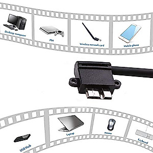 SMAYS Right Angle USB 3.0 to Micro B Cord for Toshiba External Hard Drive Disk - Power Charge and Data Cable