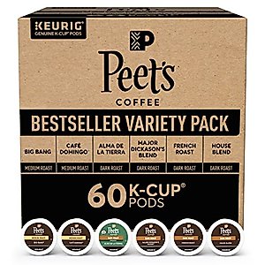 Peet's Coffee, Bestseller's Variety Pack Keurig Coffee Pods