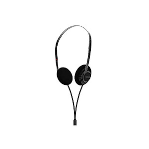 Koss KPH40 Utility On-Ear Headphones, Detachable Interchangeable Cord System, Retro Style, Ultra Lightweight Design (Stealth Black)
