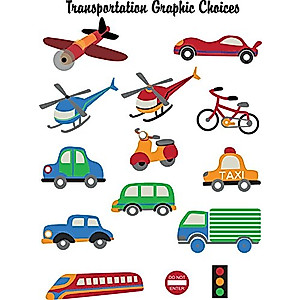 RNK Shops Transportation Waste Basket - Single Sided (Black) (Personalized)