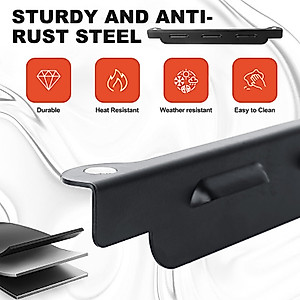 Wind Guards for Blackstone 28 Inch Griddle, Heat Protector Carbon Steel Magnetic Wind Screens