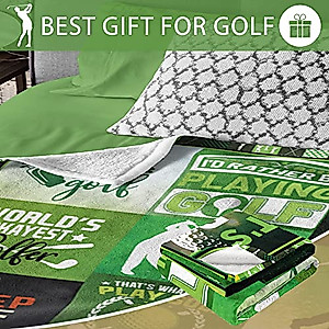 Golf Gifts for Men, Gifts for Golfers, Golf Gifts for Men Unique Throw Blanket 50" X 60", Golfing Gifts for Him, Birthday Father Thanksgiving Day Gifts for Golfers, Golf Gift for Sports Lover