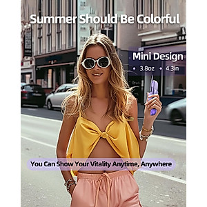 Cutnut Portable Handheld Fan, 3-Speed Foldable Mini Pocket Fan, USB-C 2000mAH Rechargeable Small Quiet Hand Fan, Personal Lash Fan for Travel, Outdoor, Home, Ideal Gifts for Women, Purple