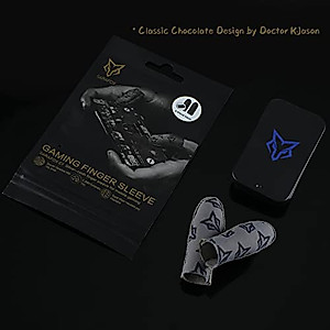 rinsfox Fox C1 Super Sensitive Mobile Game Finger Sleeves (4pcs) For PUBG Knives Out/Rules of Survival-Gray (Gray)