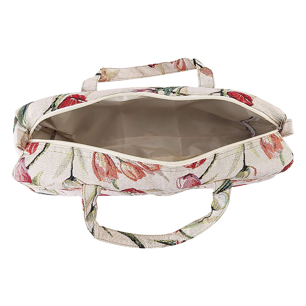 Handmake Bag, Cotton Linen Organizer Sewing Needles Organizer Knitting Bag Storage Bag Sewing Organizer Make Up Bag Living Room Storage Bedroom Storage(Rose Jacquard, 12)