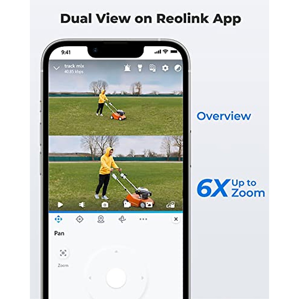 REOLINK 4K Wired WiFi Outdoor Camera, 8MP Dual Lens Security Camera, 360 PTZ Camera w/Auto Tracking, 2.4/5GHz Wi-Fi Smart Person/Vehicle Detection, 6X Hybrid Zoom, Color Night Vision, TrackMix WiFi