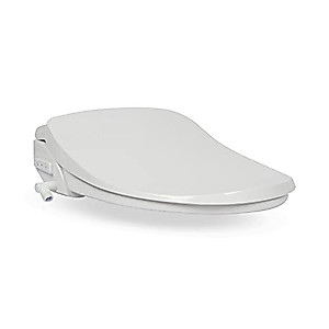 ALPHA BIDET iX Hybrid Bidet Toilet Seat in Elongated White | Endless Warm Water | Stainless Steel Nozzle | 4 Wash Functions | LED Nightlight | Warm Air Dryer | Wireless Remote | Oscillation and Pulse