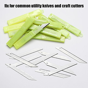 LZLRUN 9mm Knife Replacement Blades, Utility Knife Blades, Snap Off Blades for 9MM Universal Knife, Stainless Steel Blades Use in Office, Home - 100PCS (30 degree -Stainless Steel)