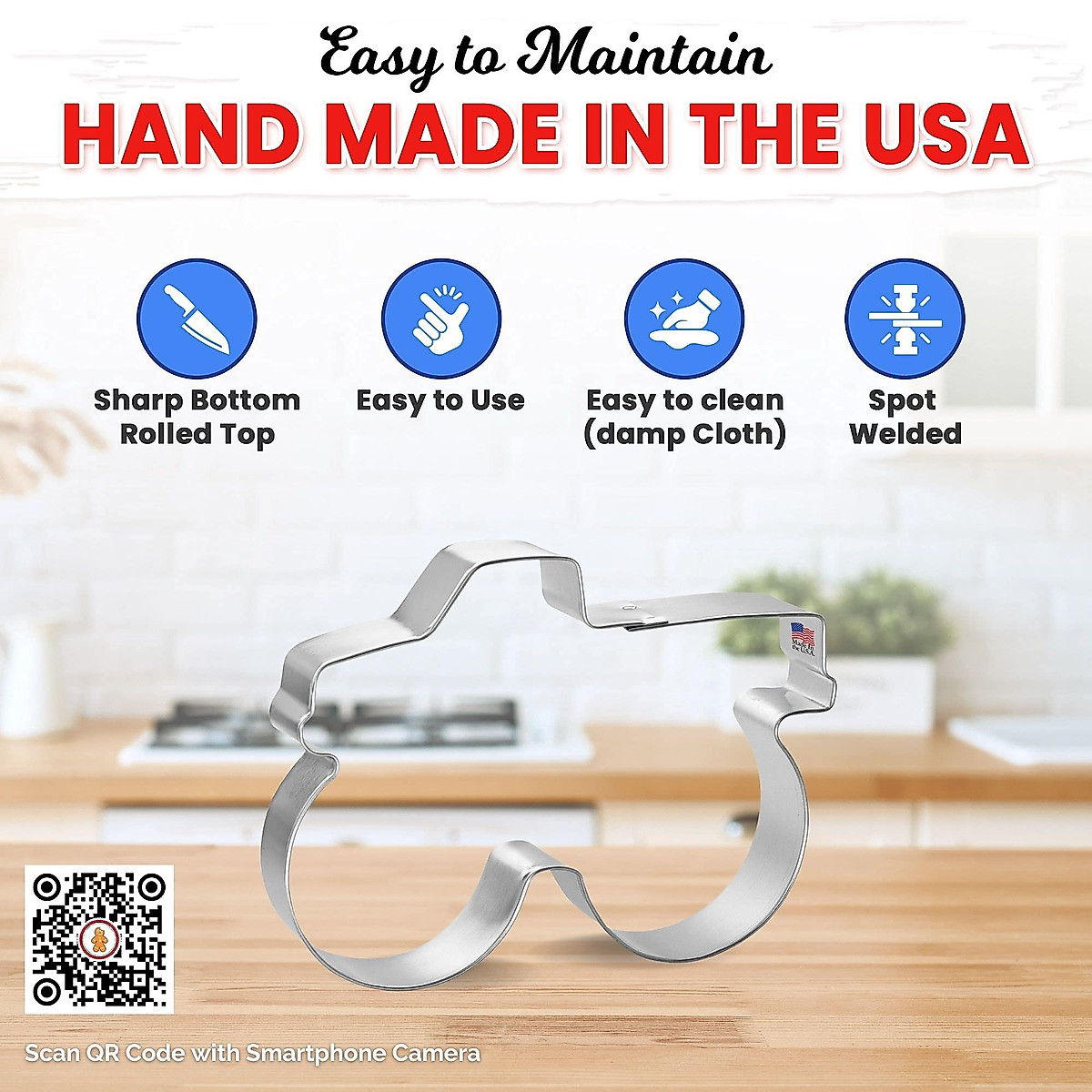 Monster Truck Cookie Cutter 5 Inch – Made in the USA – Foose Cookie Cutters Tin Plated Steel – Truck Cookie Mold