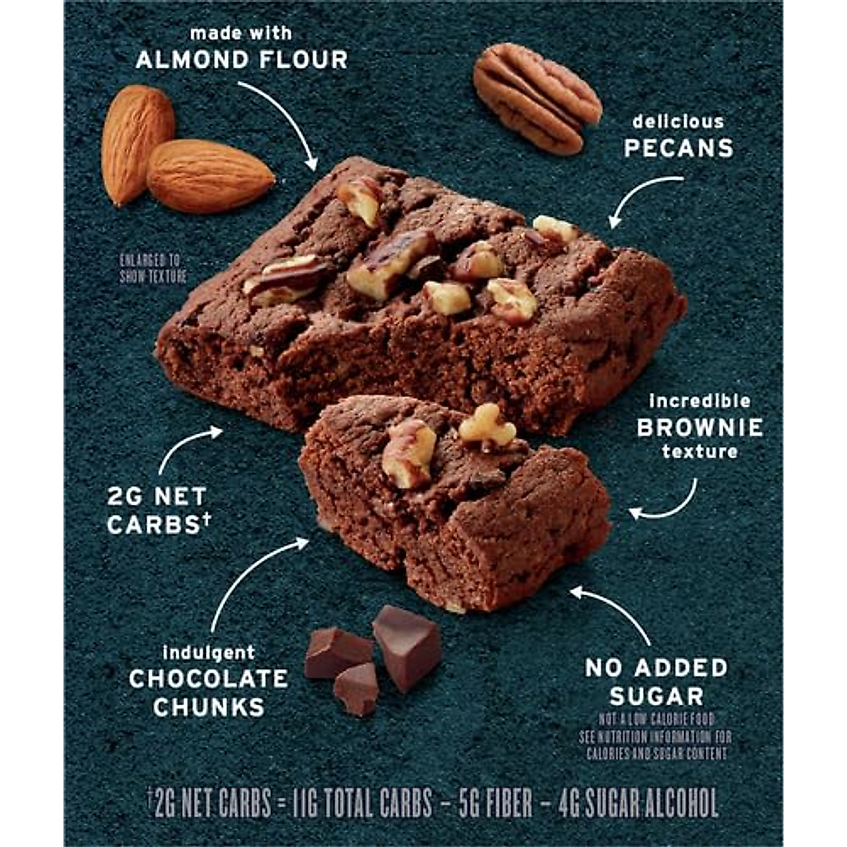 Ratio Soft Baked Bars, Chocolate Brownie, 1g Sugar, Keto Friendly, 5.34 OZ (6 Bars)