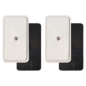 Electrodes Pad, 20(2"x4") Pads TENS Snap Electrodes, Compatible with All TENS/EMS Devices That Use The Industry Standard 3.5mm Plug, Excellent Conducting Pads Durable Pads