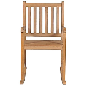 WEHUOSIF Rocking Chair,Patio Rocker,Camping Rocker,Wooden Rocking Chair,Pool Rocker,High Back Rocking,Balcony Rocking Chair,for Garden, Lawn, Backyard,Indoors, Patio,Solid Teak Wood