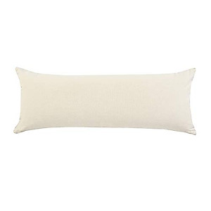 LR Home Wispy Ways Lumbar Throw Pillow, 14" x 36", Dusty Pink/Cream