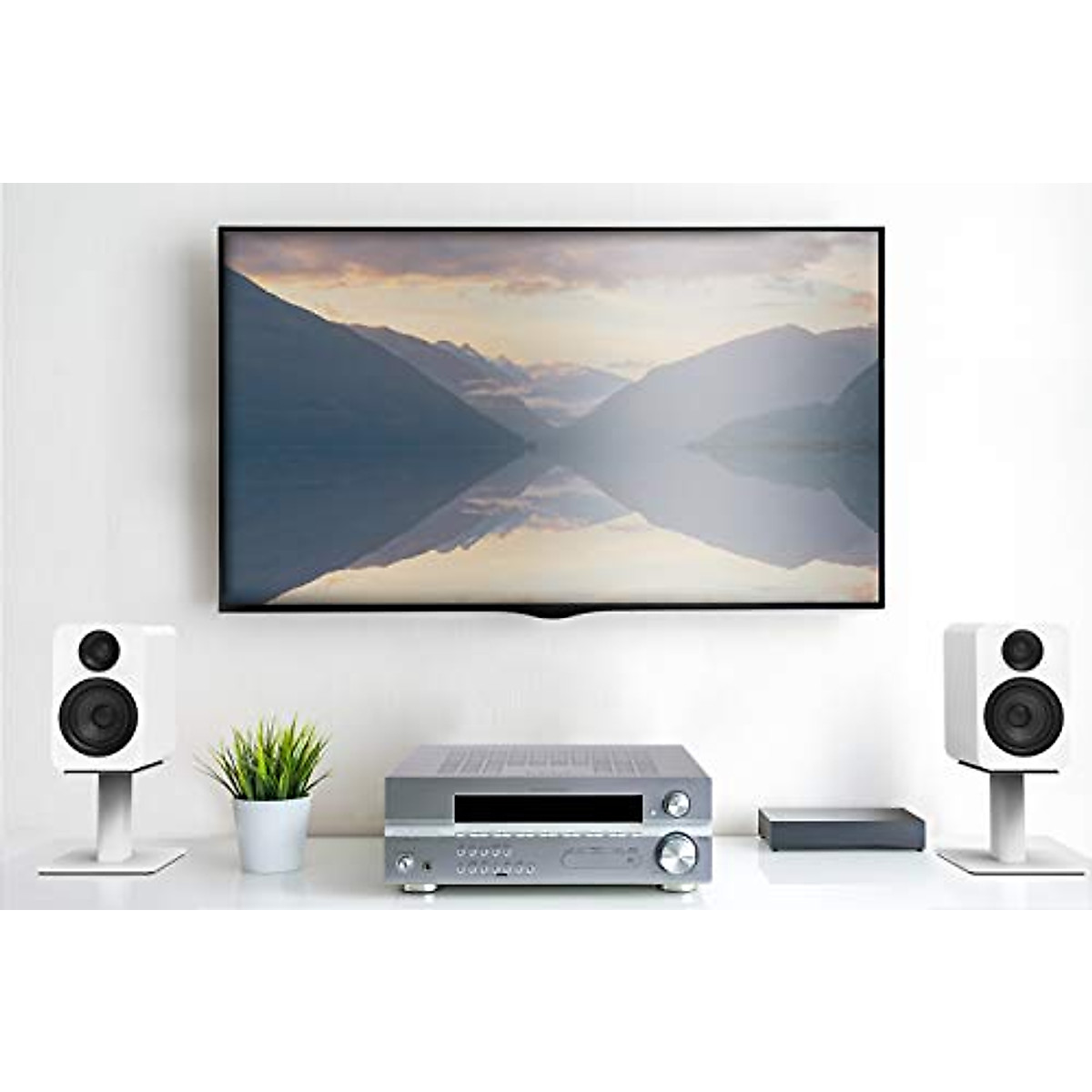 Kanto YU Passive 4" Passive Bookshelf Speakers with 1" Silk Dome Tweeter | External Amplifier Required | Pair | Matte White