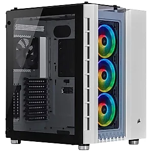 CORSAIR Crystal Series 680X RGB High Airflow Tempered Glass ATX Smart Case, White