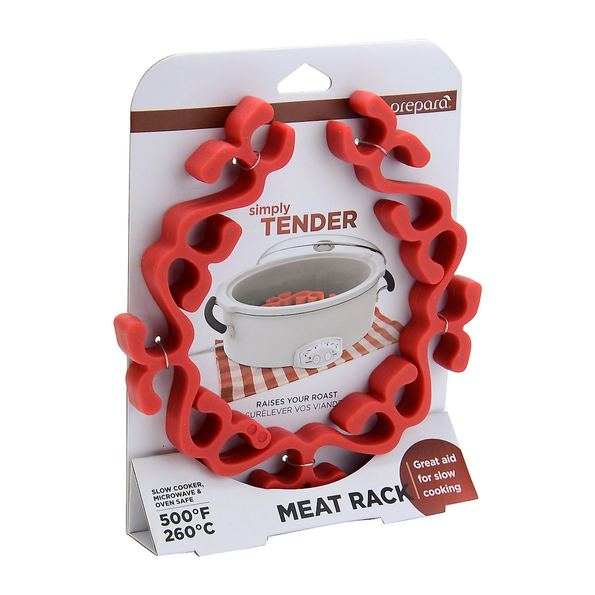 Prepara Silicone Meat Rack , Red