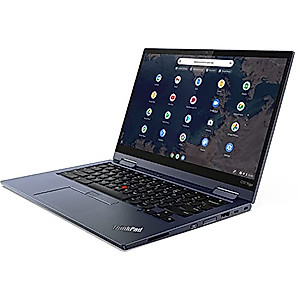 Lenovo ThinkPad C13 Yoga Chromebook 2-in-1 Laptop, 13.3" FHD Touchscreen 300nits, AMD Ryzen 3 3250C, 4GB DDR4 RAM, 512GB PCIe SSD, Backlit Keyboard, Abyss Blue, Chrome OS, BROAG USB Extension Cable
