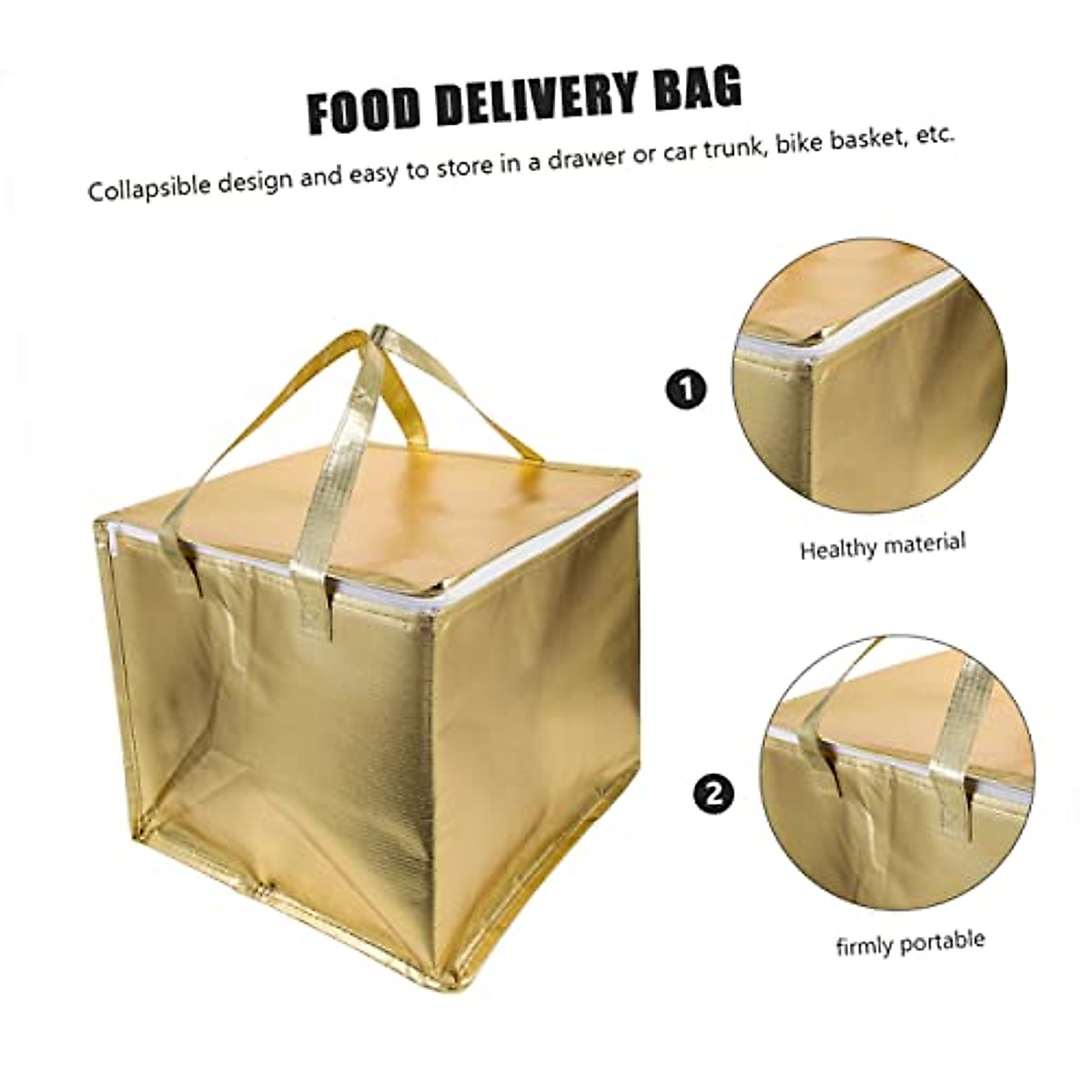 Didiseaon Reusable Grocery Bag Insulation Portable Insulation Thermal Insulation food delivery food warmer grocery shopping tote Cold Food Insulated container aluminum outdoor